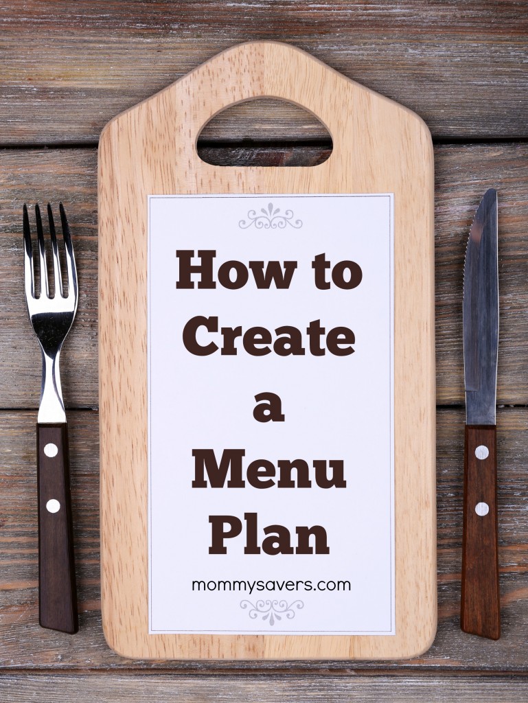 How to Create a Menu Plan - Mommy Savers